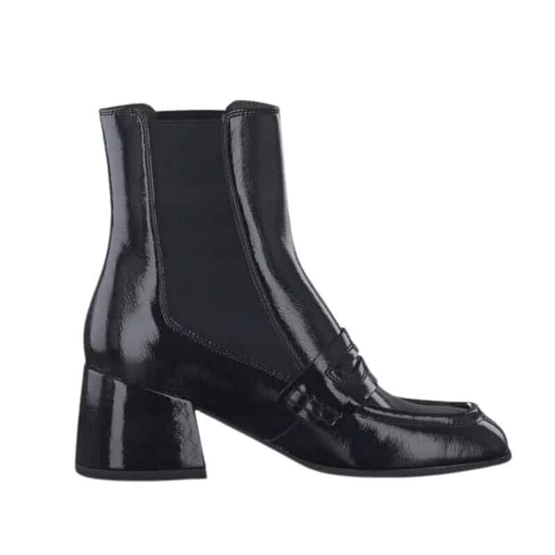 Tamaris støvle i sort til dame | bred hæl | Damkjær Sko