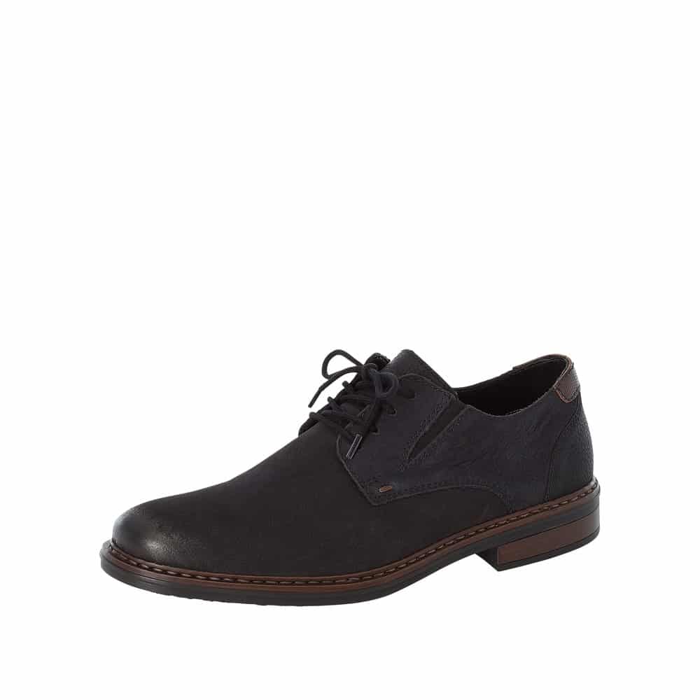 Rieker sko herre | Sort med ekstra vide og snøre | Damkjær Sko