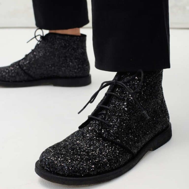 Angulus støvle dame | Sort glimmer og snøre | Damkjær Sko