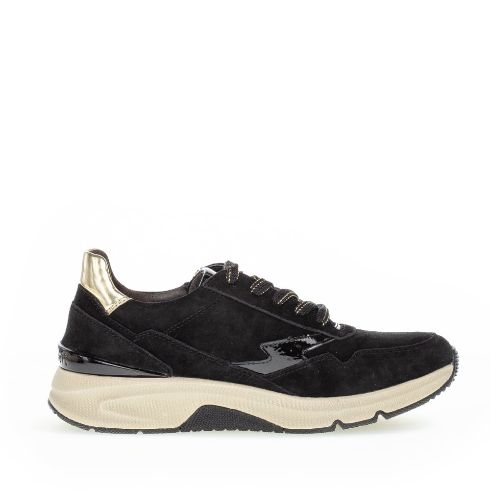 Gabor Rolling Soft sneakers sort dame | Skind | Damkjær Sko