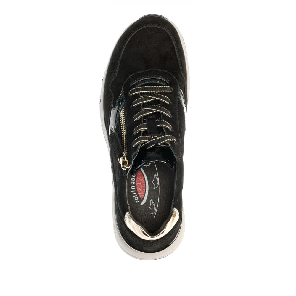 Gabor Rolling Soft sneakers sort dame | Skind | Damkjær Sko