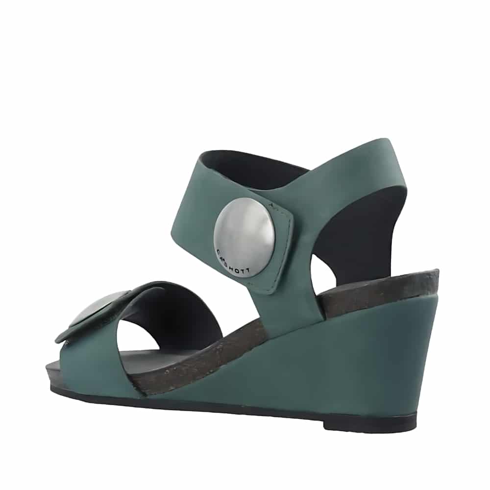 Cashott Casalberta sandal dame grøn | kilehæl | Damkjær Sko