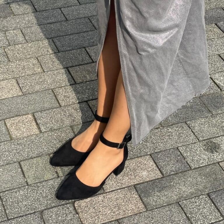 Duffy Narni Uno pumps til dame i sort | blok hæl | Damkjær sko