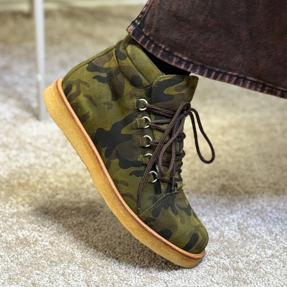 Angulus støvle til dame med flot army mønster | Damkjær Sko