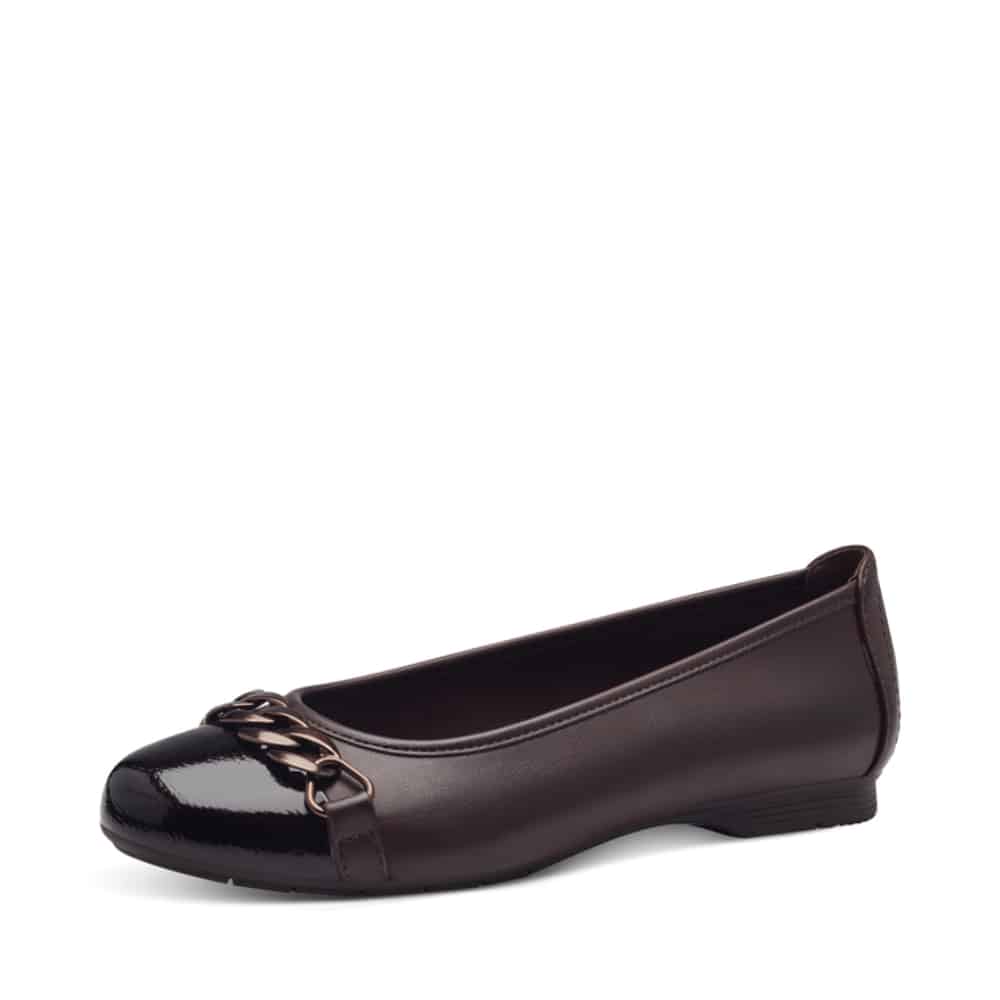 Jana ballerinasko til dame i brun | Ekstra vidde H | Damkjær Sko