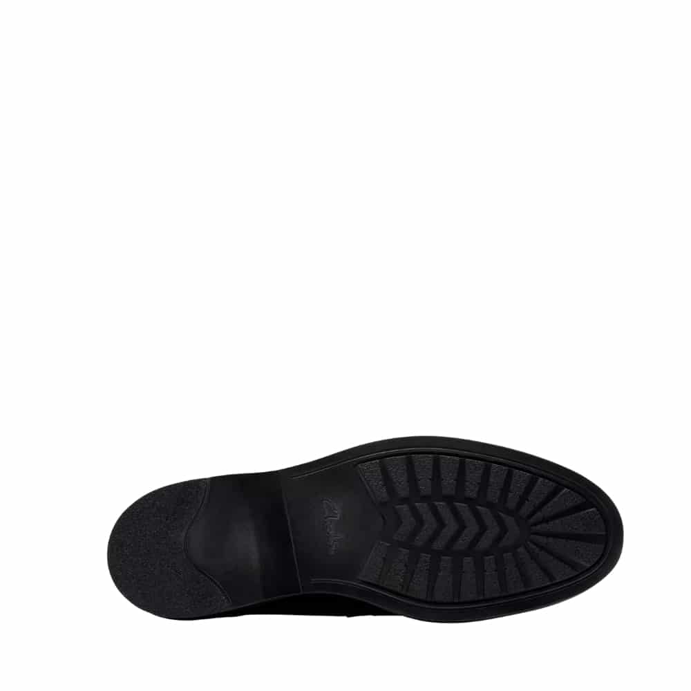 Clarks Aldwin Step loafers til herre | Sort læder | Damkjær Sko