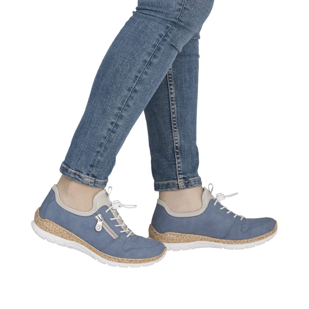 Rieker sneakers til dame i blå | Memosoft sål | Damkjær Sko