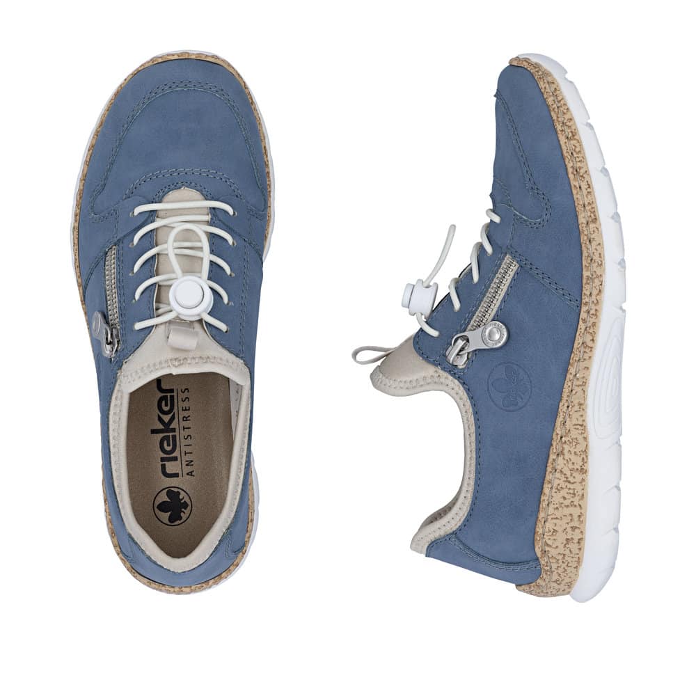 Rieker sneakers til dame i blå | Memosoft sål | Damkjær Sko