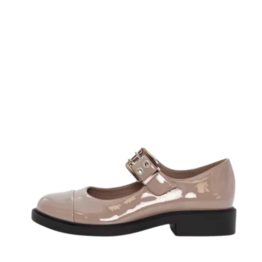 Duffy Moladi Uno Mary Jane damesko | Beige lak | Damkjær Sko
